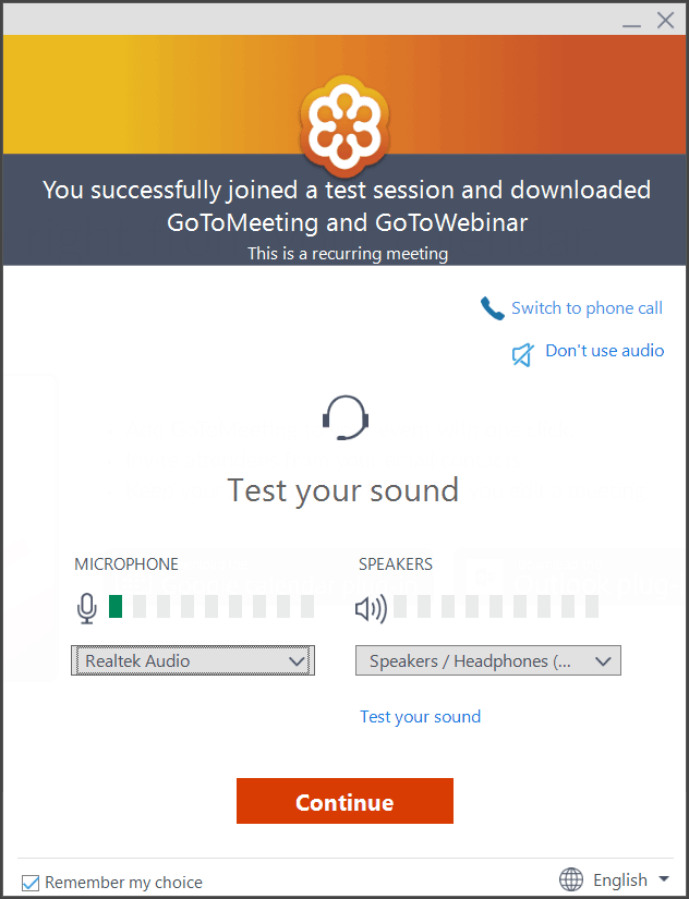 System Test for GoToWebinar